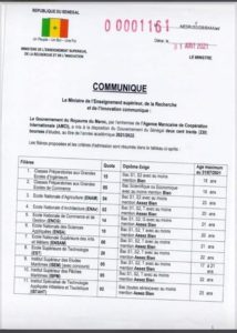 Offre de 230 bourses d'études pour le Maroc