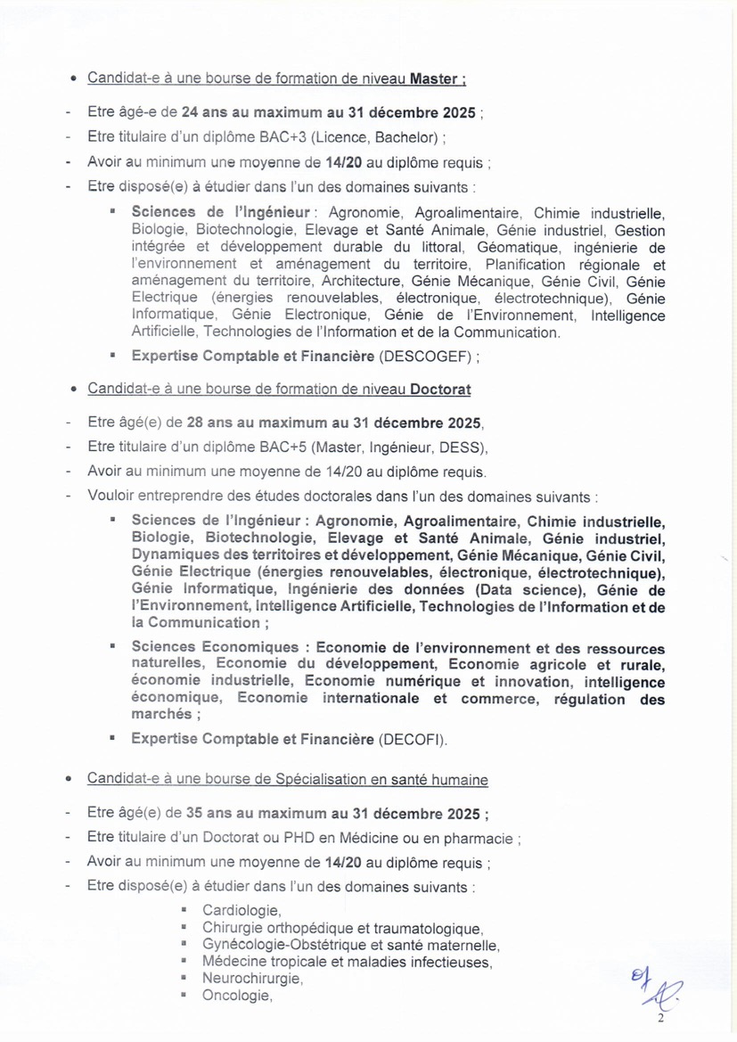 Bourses d'excellence UEMOA : financement Licence, Master et Doctorat